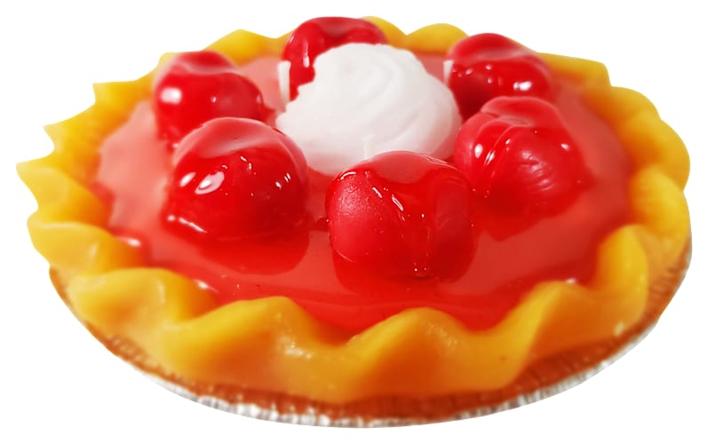 cherry pie slice candle