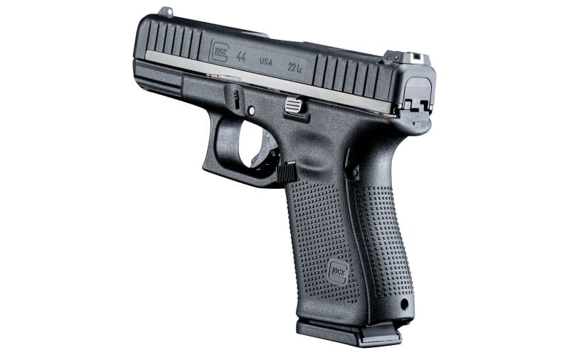 chrome glock 22 in hand