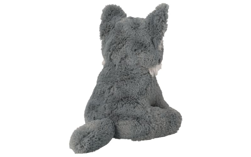 dark grey wolf plush