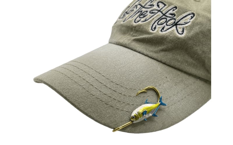 fish hook logo hat