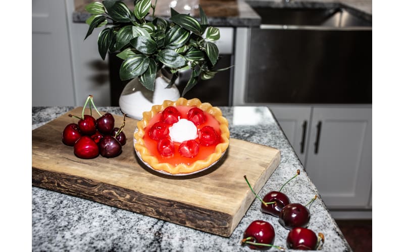 cherry pie slice candle