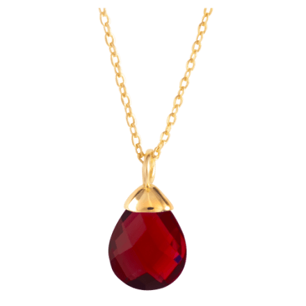 january birthstone necklace charm